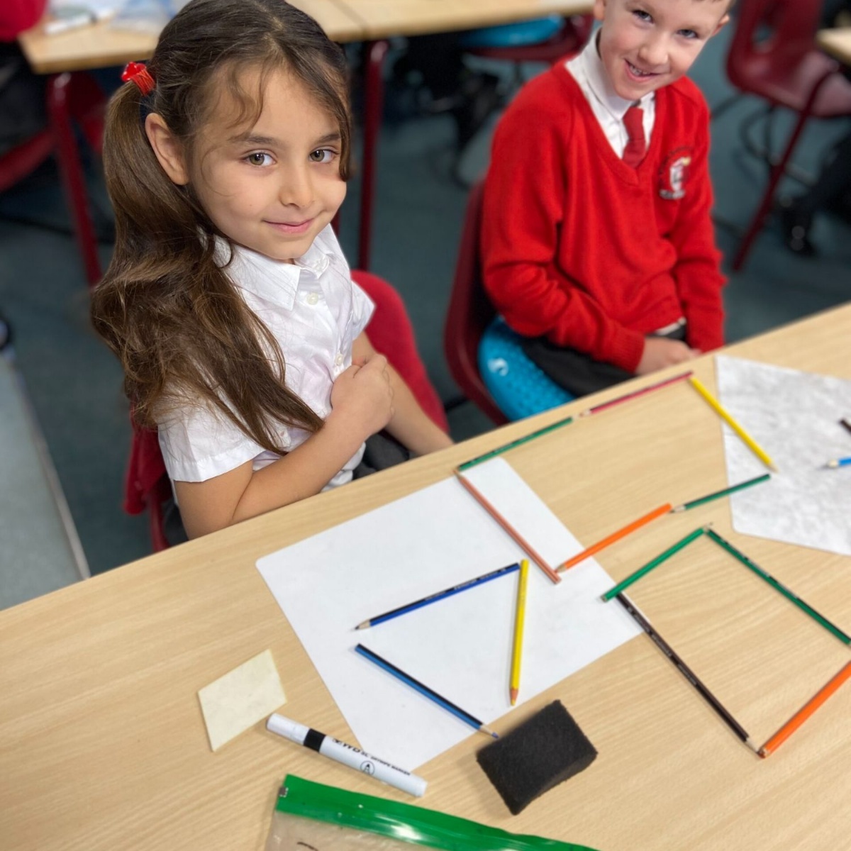 William Ransom Primary School - Shape work in Pine